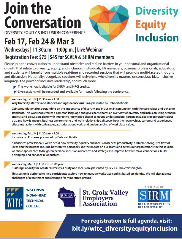 Diversity Equity Inclusion Live Webinar St Croix Valley